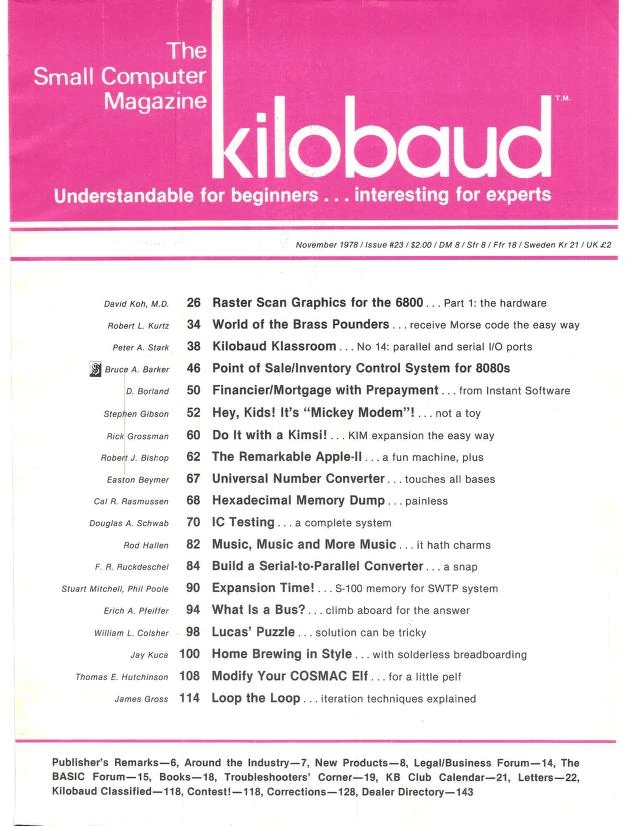 Kilobaud Issue 23 | Magazines from the Past Wiki | Fandom