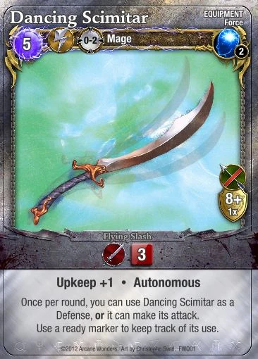 Dancing Scimitar | Mage Wars Wikia | Fandom
