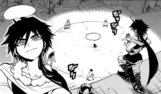 Sinbad, Hinahoho, Drakon, Ja'far, Vittel & Mahad vs Minifor | Magi Wiki ...