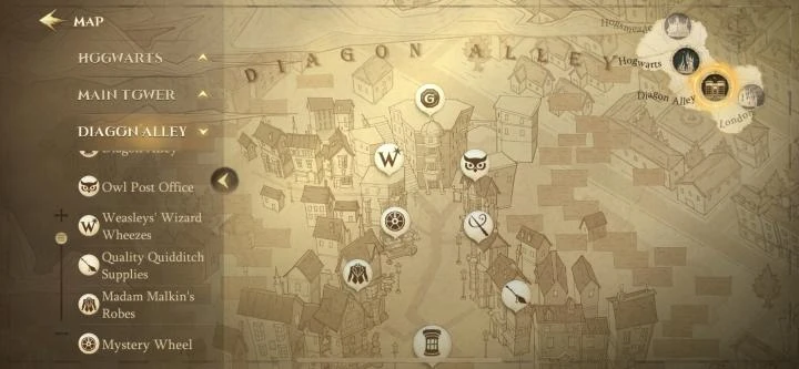 Diagon Alley Map