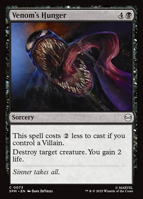 Venom's Hunger | Magic: The Gathering Marvel's Spider-Man Wiki | Fandom