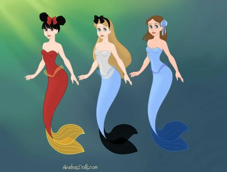 Minnie Mouse and her Friends as Mermaids | Magical Fanmade Characters ...