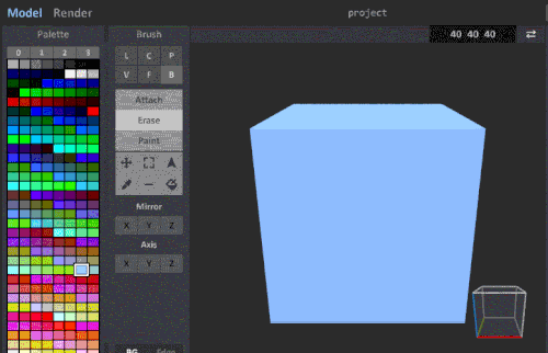 Render mode (interface)/ru/0.99.5a | MagicaVoxel Wiki | Fandom