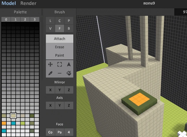 Face mode (interface) | MagicaVoxel Wiki | Fandom