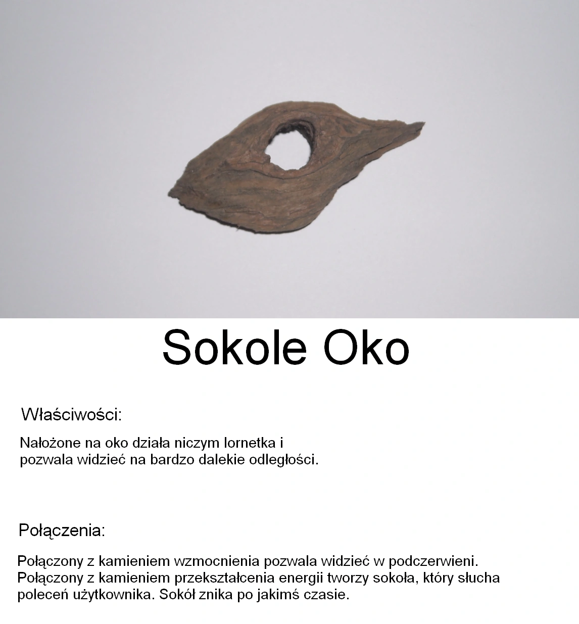 Sokole Oko | Magiczne Kamienie i Różdżki Wiki | Fandom