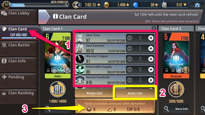 Clan Card Donation | Majestia (Mobile App Game) Wiki | Fandom