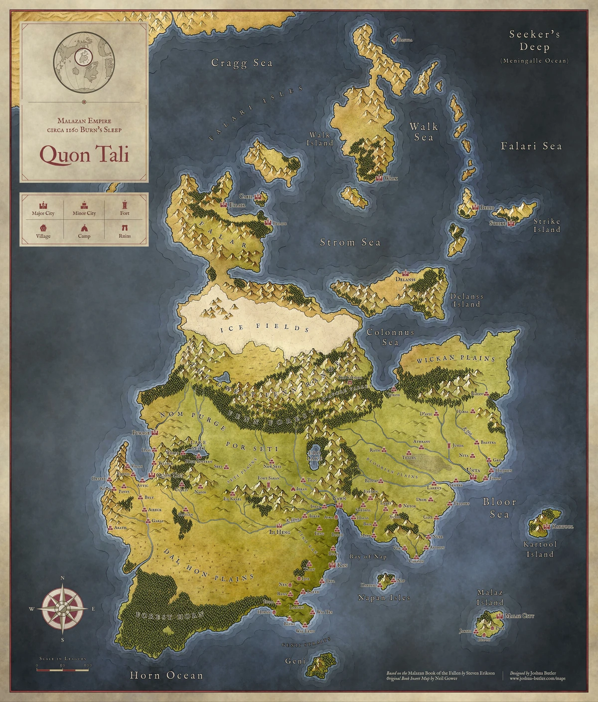 Malazan Karte Genabackis Places I've Been