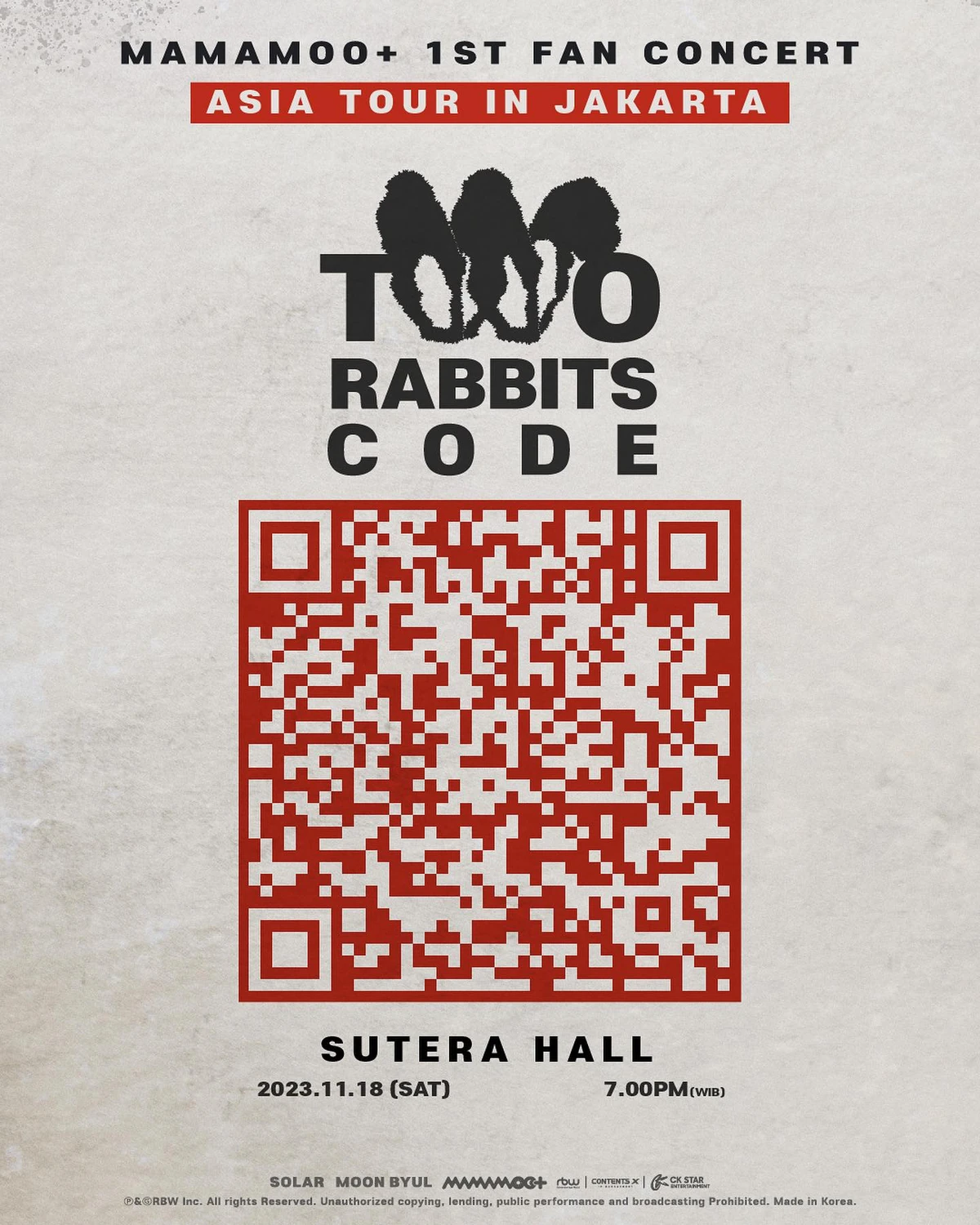 MAMAMOO+ 1ST FAN CONCERT [TWO RABBITS CODE] ASIA TOUR in JAKARTA ...