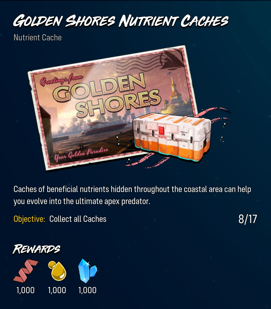 Golden Shores Nutrient Caches - Maneater Wiki