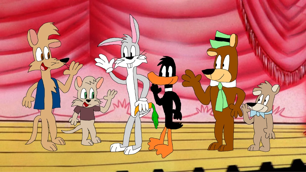 Timmy Brisby and Martin Brisby are meeting Bugs Bunny and Daffy Duck ...