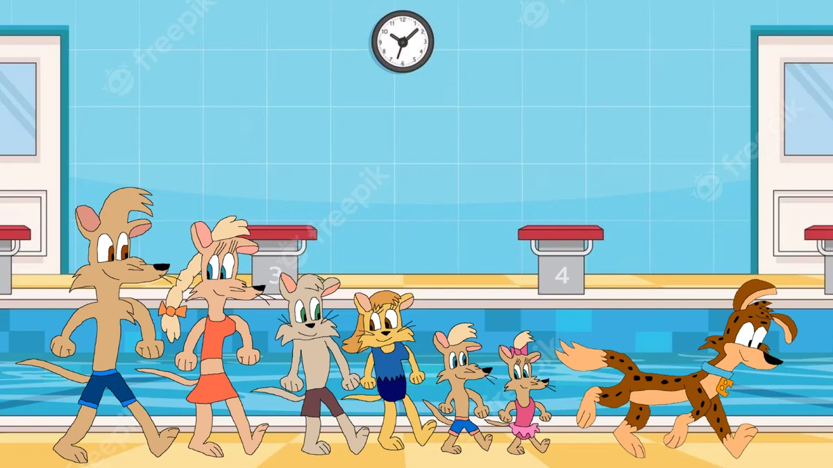 Timmy Brisby and the Gang are going to the NIMH Swimming Pool with Gary ...