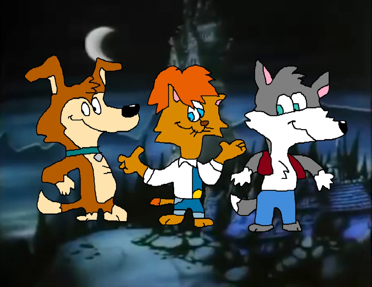 Adult Jimmy the Little Puppy, Tom Sawyer the Cat and Father Wolf ...