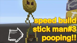 Minecraft Xbox/PC speed build stick man 3 pooping!! | Manx Ninja Pig ...