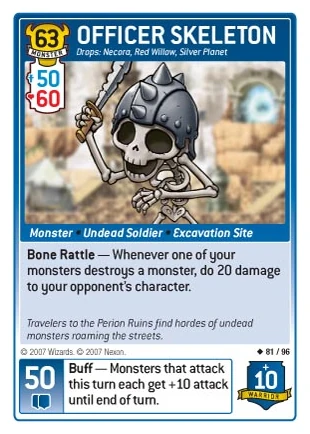 Officer Skeleton | Maple iTCG Wiki | Fandom