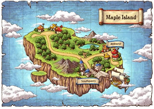 Island Map Cartoon