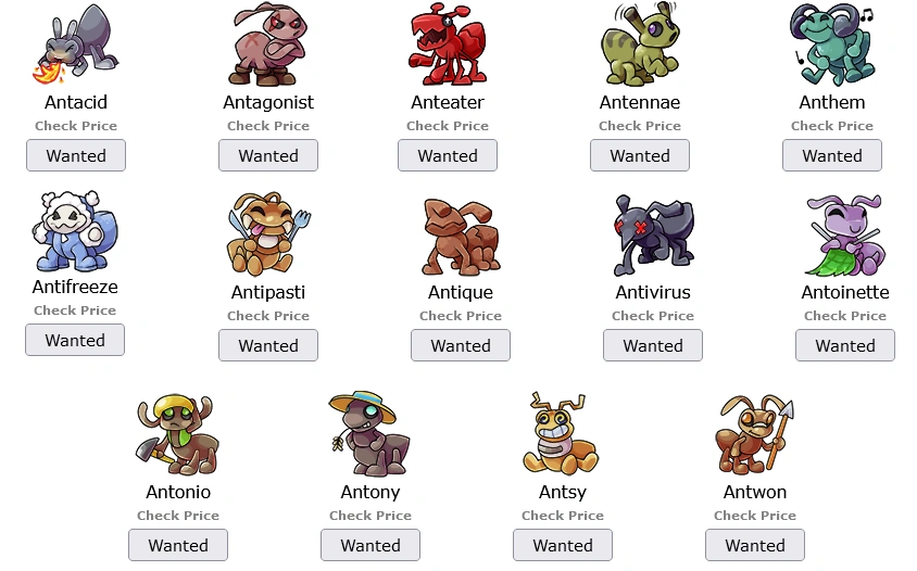 Ant Minipets | Marapedia | Fandom