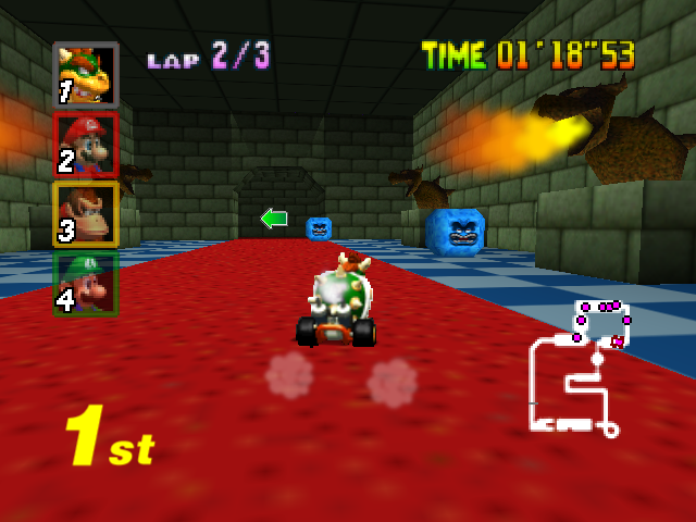 Bowser's Castle (Mario Kart 64) | Mario Wiki | Fandom