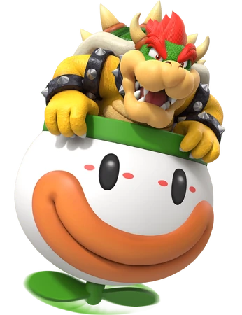 bowser jr in clown car coloring page