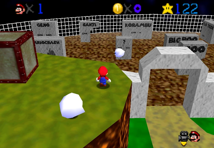 Boo's Cemetery | Super Mario 64 Hacks Wiki | Fandom