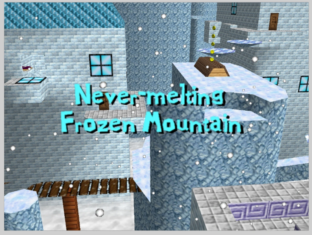 Never-melting Frozen Mountains | Super Mario 64 Hacks Wiki | Fandom