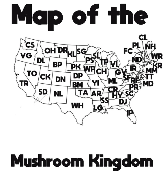 Map of the Mushroom Kingdom | Super Mario Fanon | Fandom