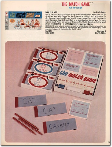 The Match Game/Merchandise | Mark Goodson Wiki | Fandom