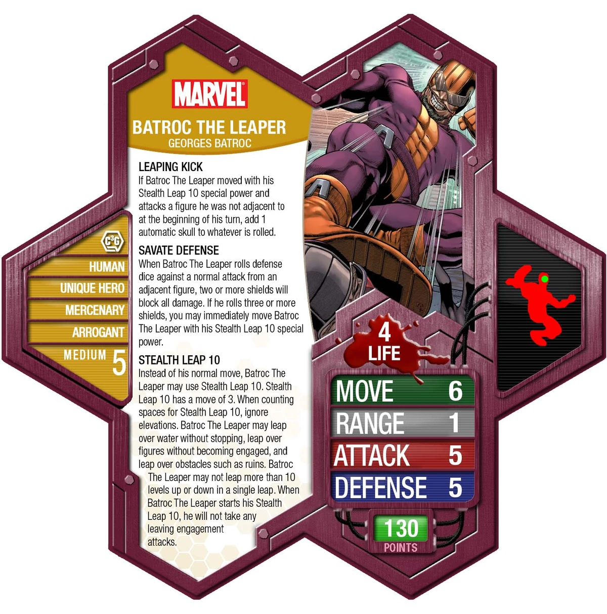 Batroc The Leaper | Marvel Heroscape Wiki | Fandom