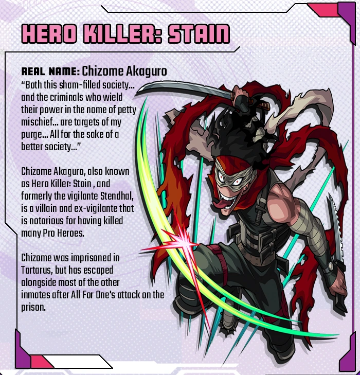 Hero Killer: Stain | Marvel United Wiki | Fandom