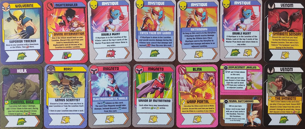 Alternate Hero cards for several S1/S2 Heroes (incl. Magneto, Mystique ...