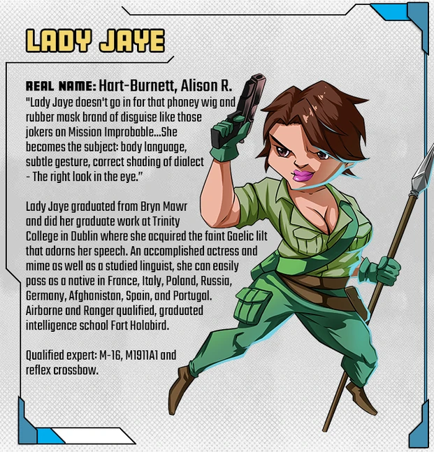 Lady Jaye (The Meeple Monkey Version) | CMON United Wiki | Fandom