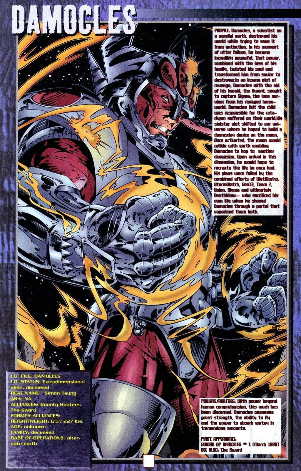Simon Tsung (Damocles Universe)/Gallery | DC Database | Fandom