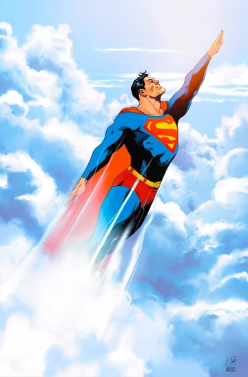 superman floating