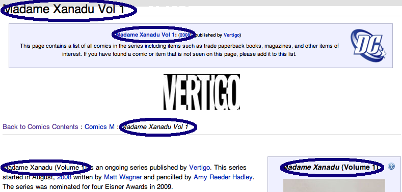 DC Database talk:Volume Template | DC Database | Fandom