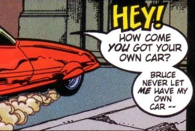 robin driving car