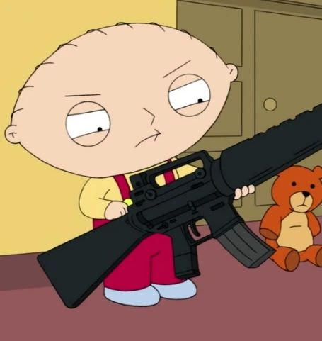 How To Draw Stewie Holding A Gun