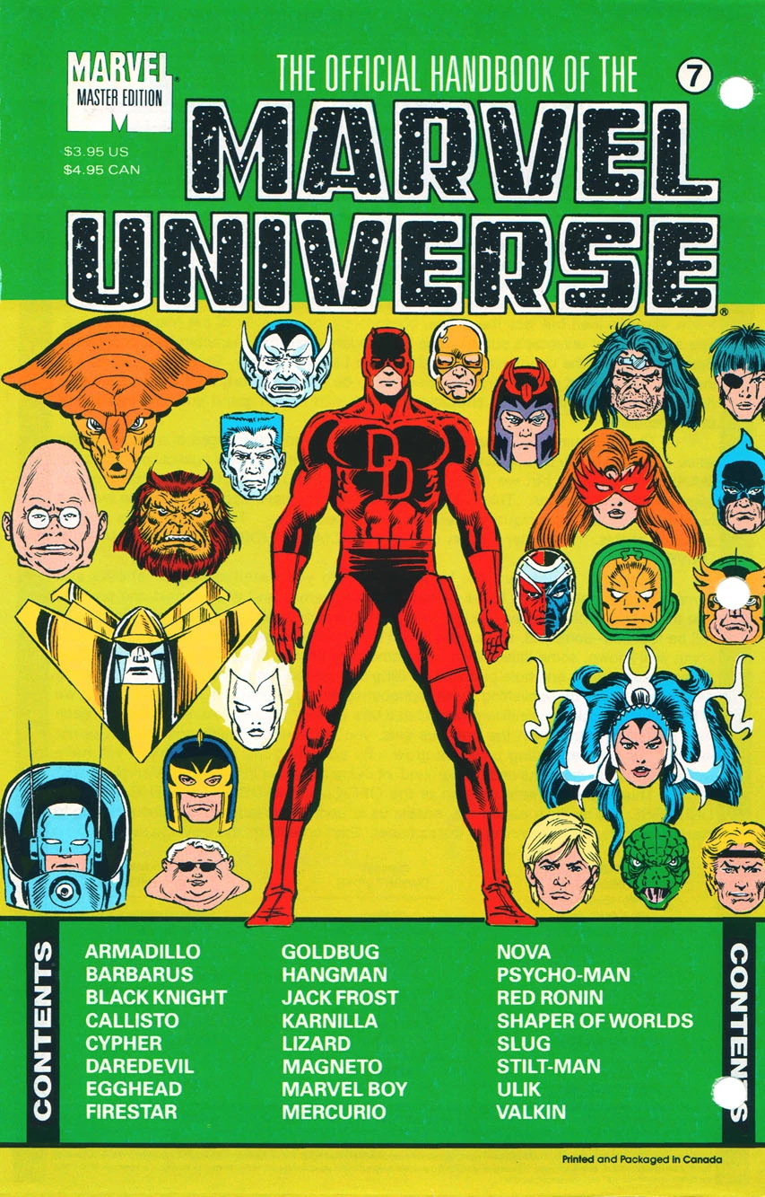 Official Handbook of the Marvel Universe Master Edition Vol 1 7 ...