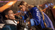 James Rhodes (Earth-TRN887) and Brunnhilde (Earth-TRN887) from Marvel Future Revolution