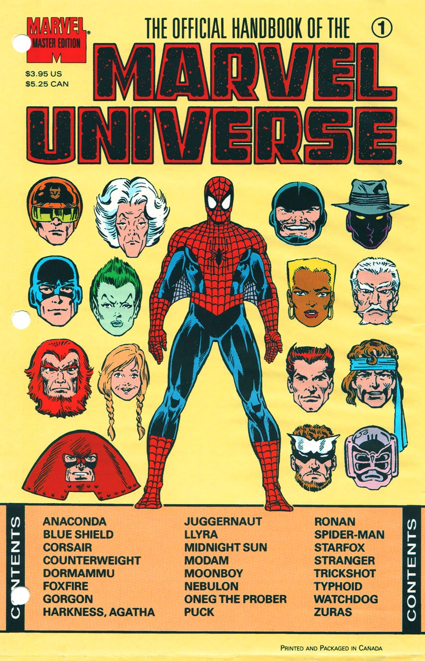 Official Handbook of the Marvel Universe Master Edition Vol 1 (1990 ...