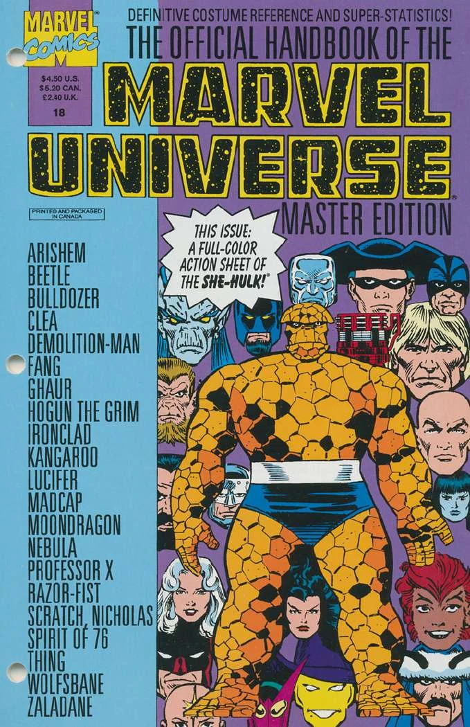 Official Handbook of the Marvel Universe Master Edition Vol 1 18 ...