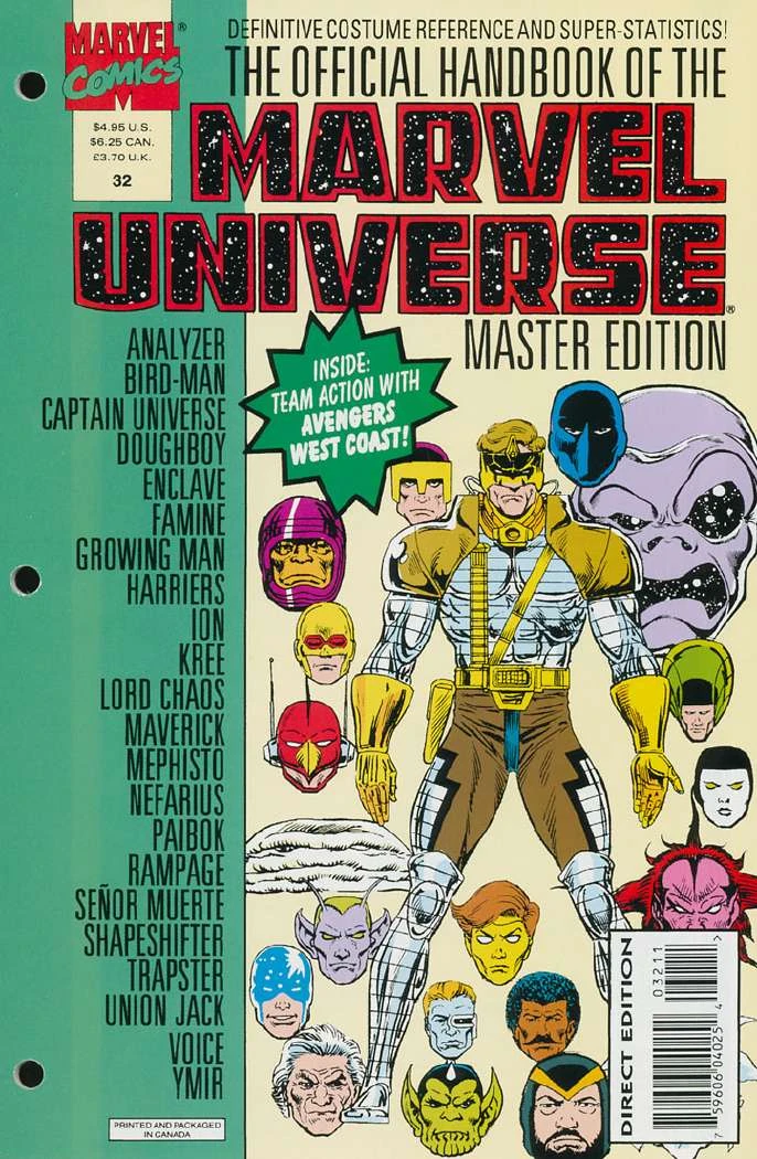 Official Handbook of the Marvel Universe Master Edition Vol 1 32 ...