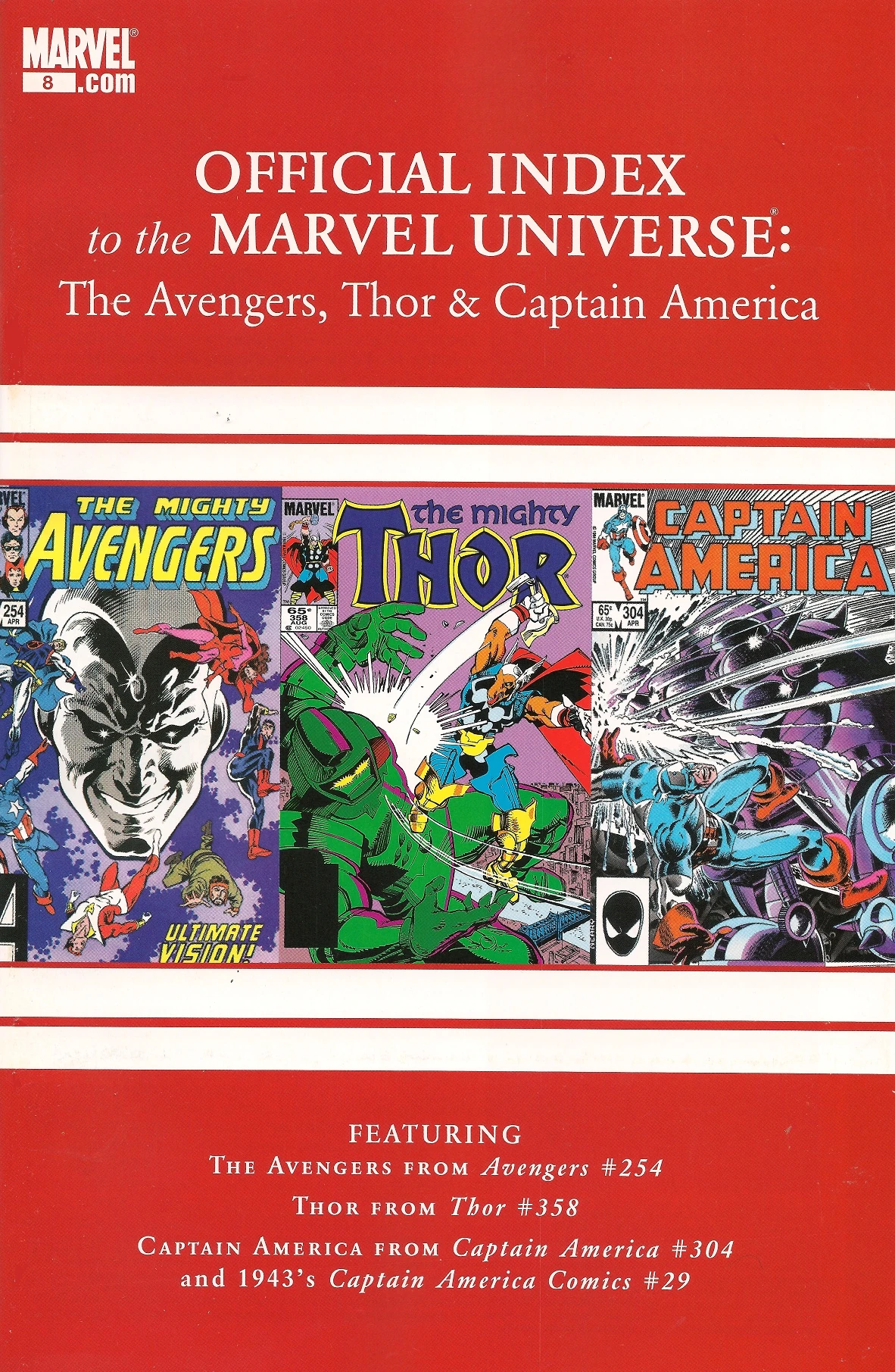 Avengers, Thor & Captain America: Official Index to the Marvel Universe ...