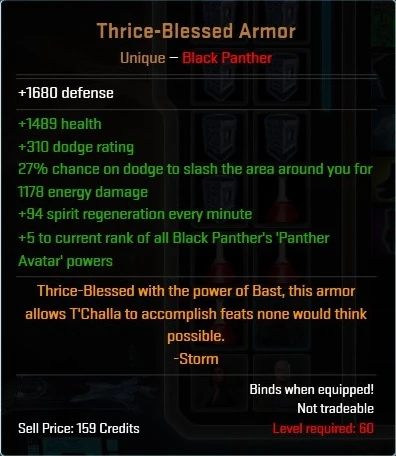 Thrice-Blessed Armor | Marvel Heroes Wiki | Fandom