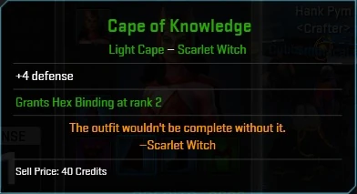 Cape of Knowledge (Scarlet Witch) | Marvel Heroes Wiki | Fandom