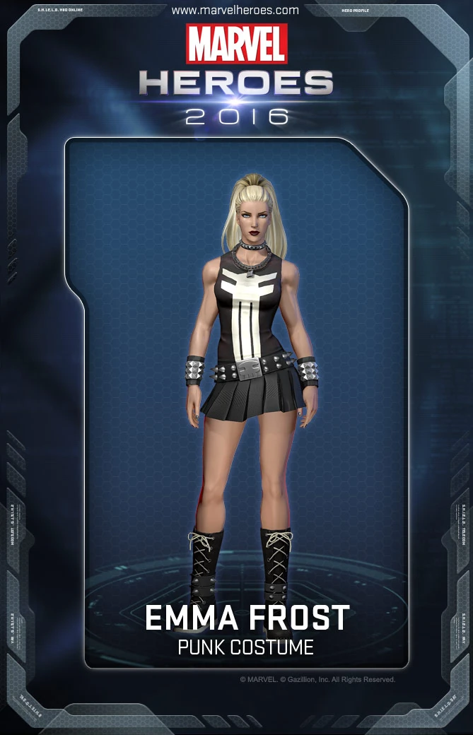 Emma Frost Marvel Heroes Complete Costume List
