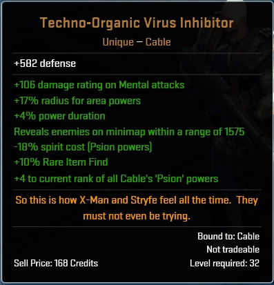 Techno-Organic Virus Inhibitor | Marvel Heroes Wiki | Fandom