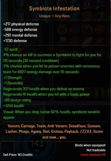 Symbiote Infestation | Marvel Heroes Wiki | Fandom