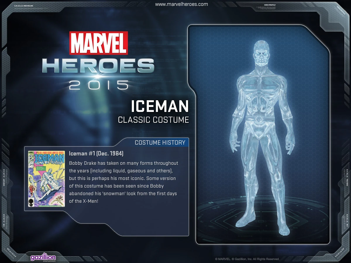Iceman X Men Costume