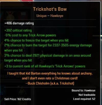 Trickshot's Bow | Marvel Heroes Wiki | Fandom