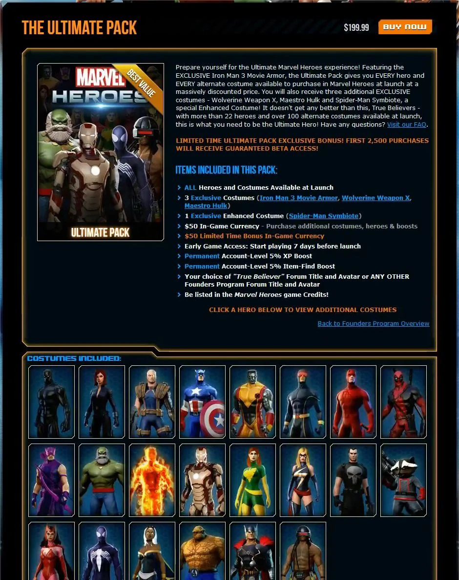 Ultimate Pack | Marvel Heroes Wiki | Fandom