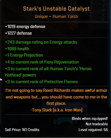 Stark's Unstable Catalyst | Marvel Heroes Wiki | Fandom